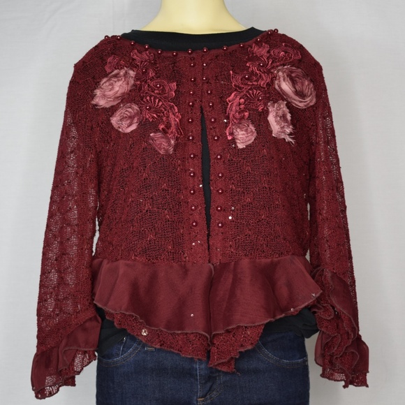 Pretty Angel | Tops | Pretty Angel Auburn Lace Blouse L | Poshmark